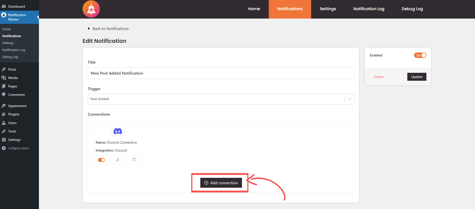 Webhook | Notification Master
