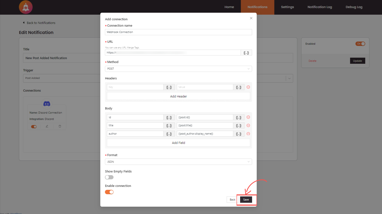 Webhook | Notification Master