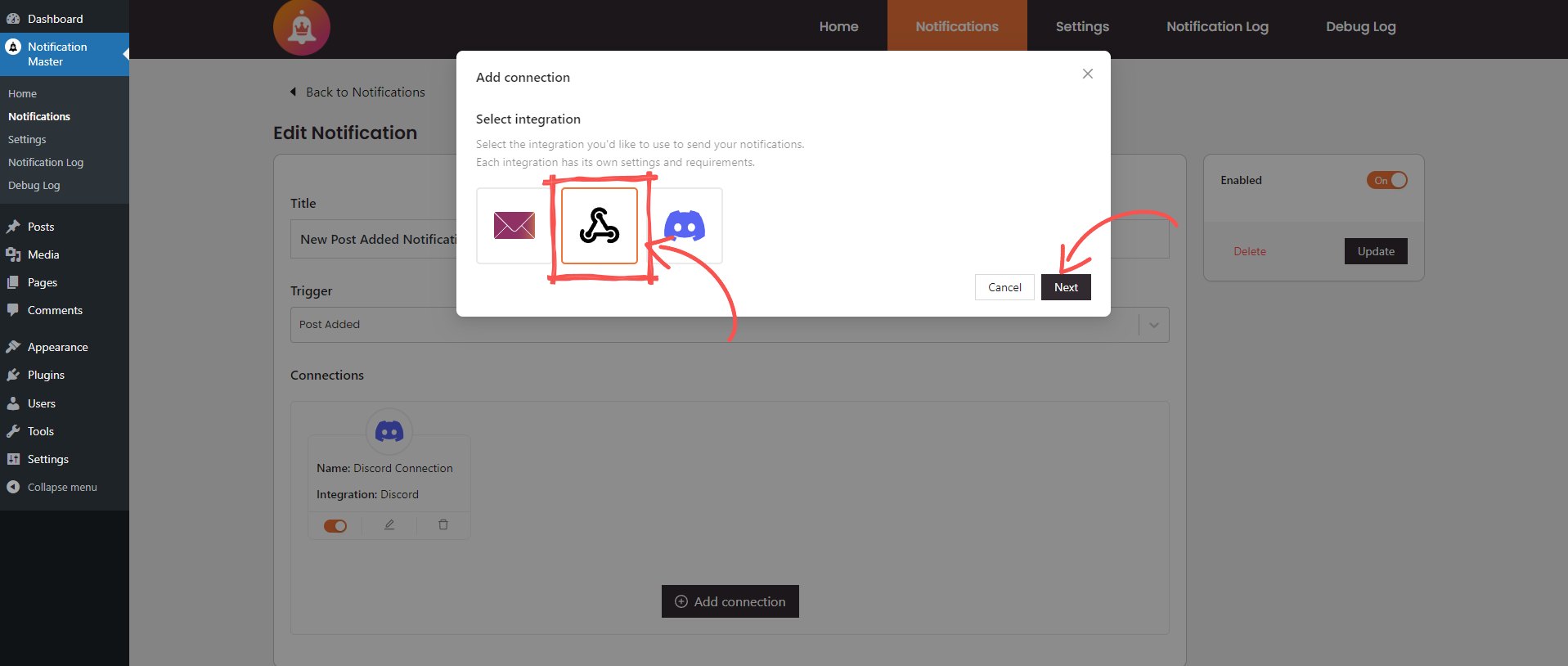 Webhook | Notification Master