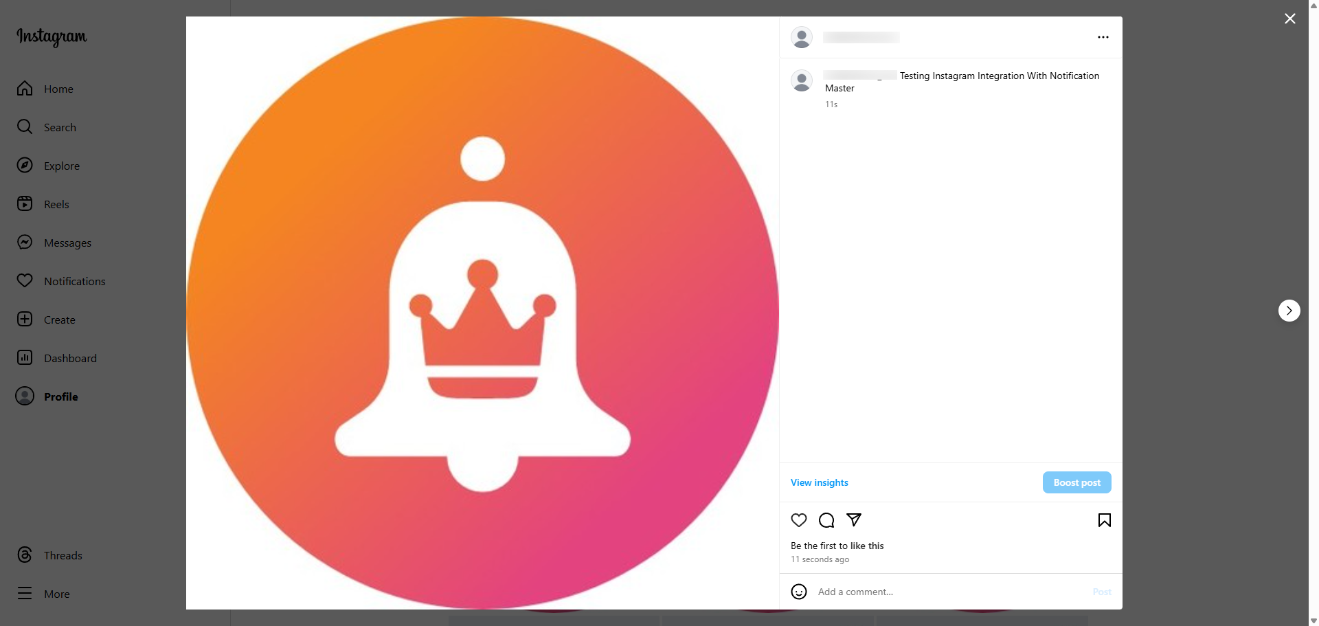Instagram | Notification Master